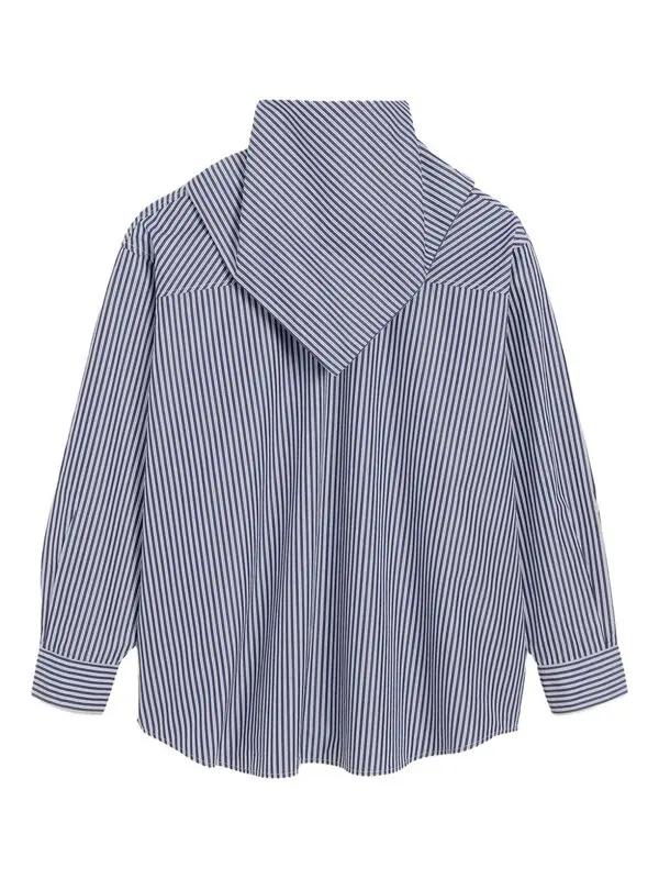 AMI Paris Striped Cotton Bandana Collar Shirt - Multicolor