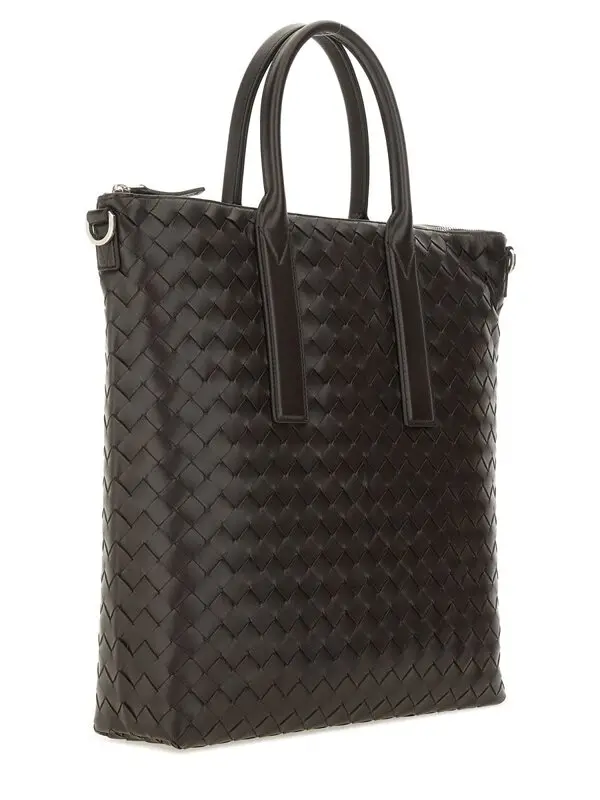 Bottega Veneta North-south Woven Tote Bag - Brown