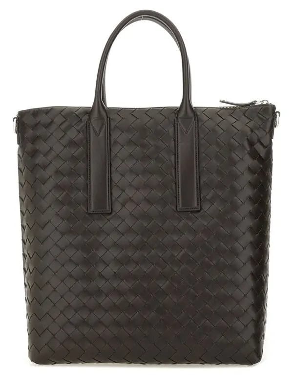 Bottega Veneta North-south Woven Tote Bag - Brown