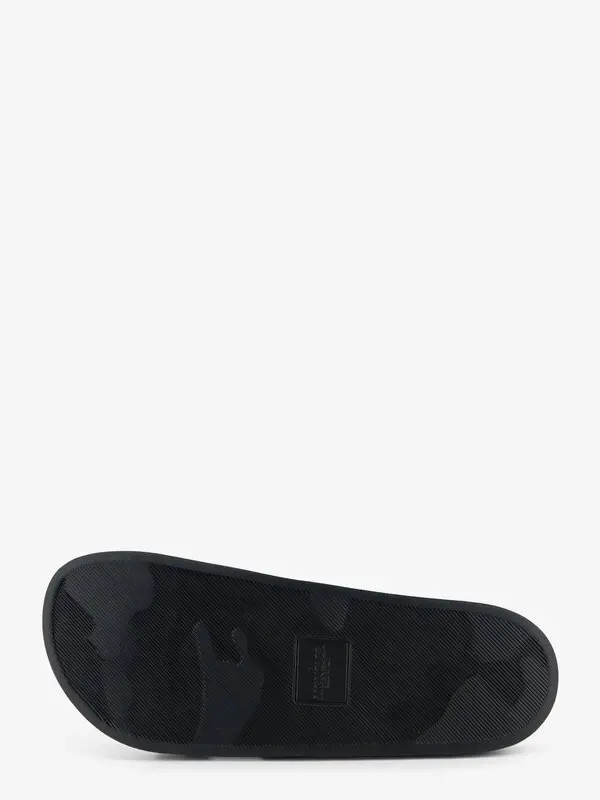 Moncler Basile Rubber Slide Sandals With Tricolor Logo Patch - Multicolor