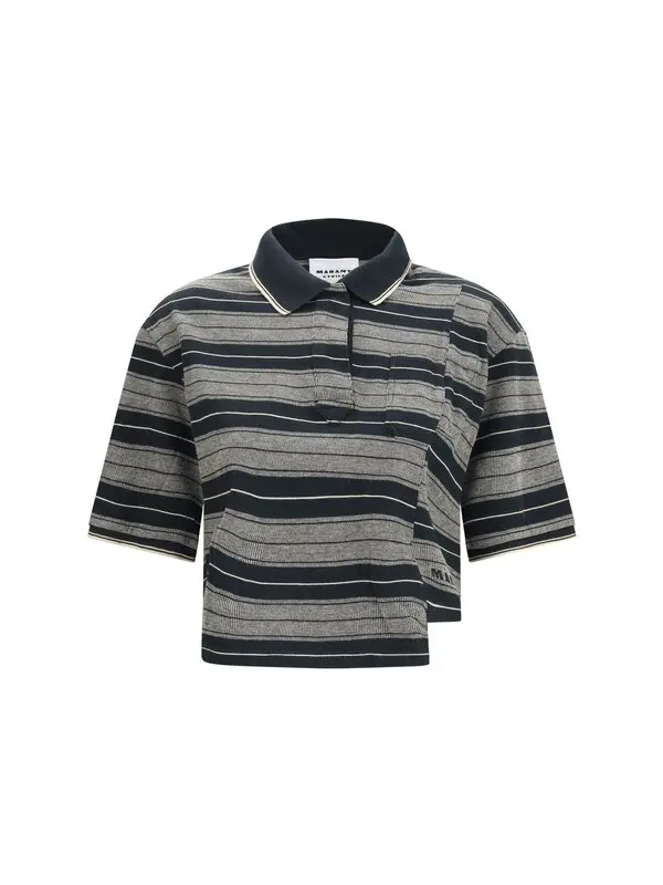 Isabel Marant Étoile Marant Striped Organic Cotton Piqué Polo