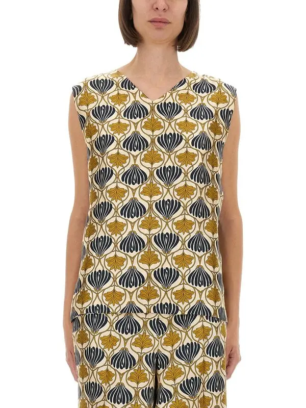 Max Mara Printed Silk Top