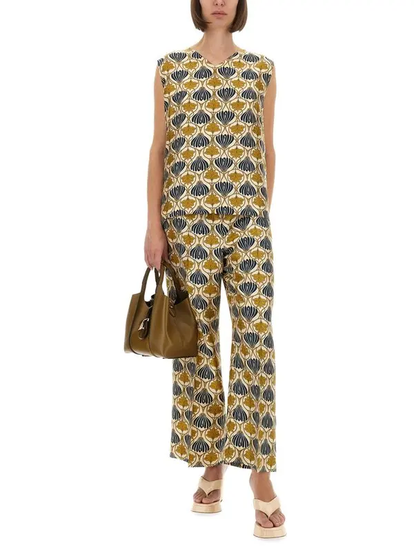 Max Mara Printed Silk Top