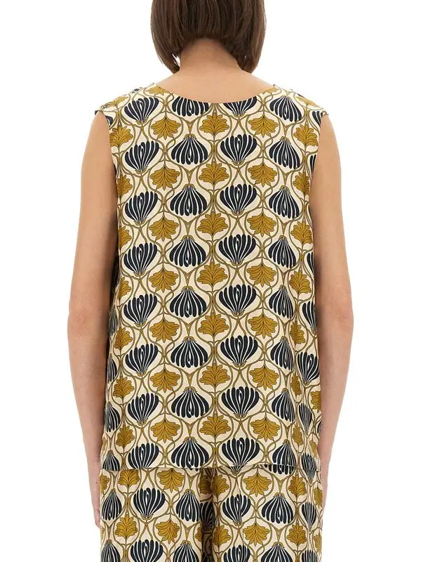 Max Mara Printed Silk Top