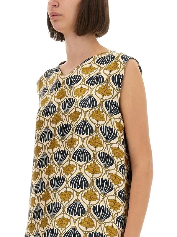 Max Mara Printed Silk Top