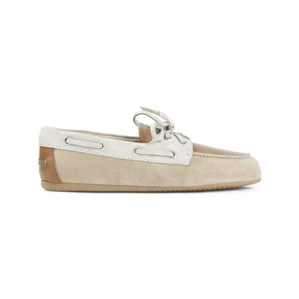 Miu Miu Calf Leather Boat-loafer Inspired Shoes - Multicolor