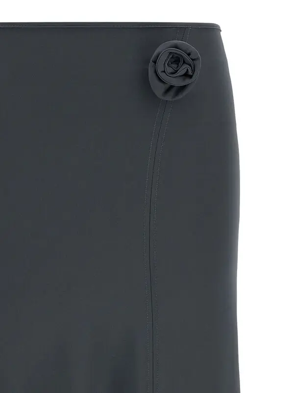 Coperni Flower Midi Skirt - Gray