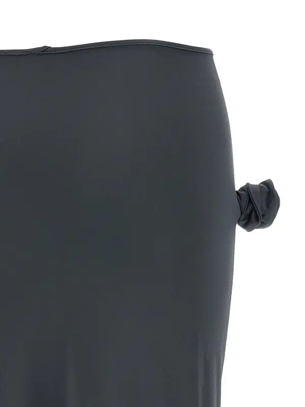 Coperni Flower Midi Skirt - Gray
