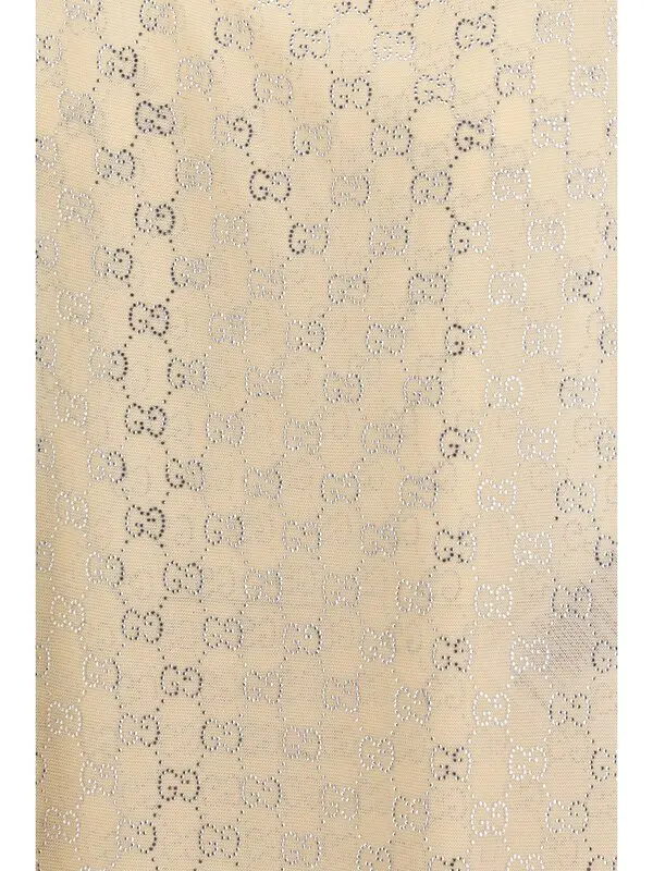 Gucci Sleeveless Top With Glittering Gg Logo