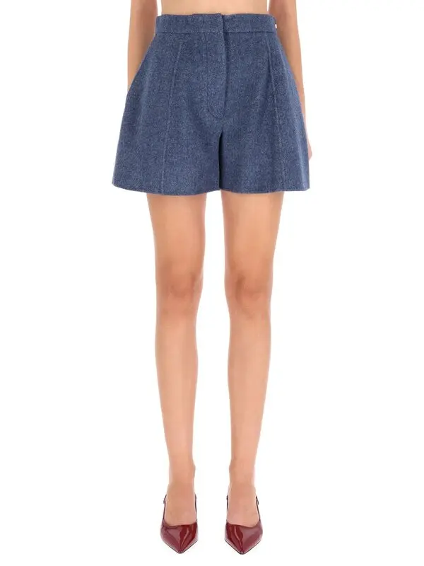 Sportmax Braiesi Wool Shorts - Blue