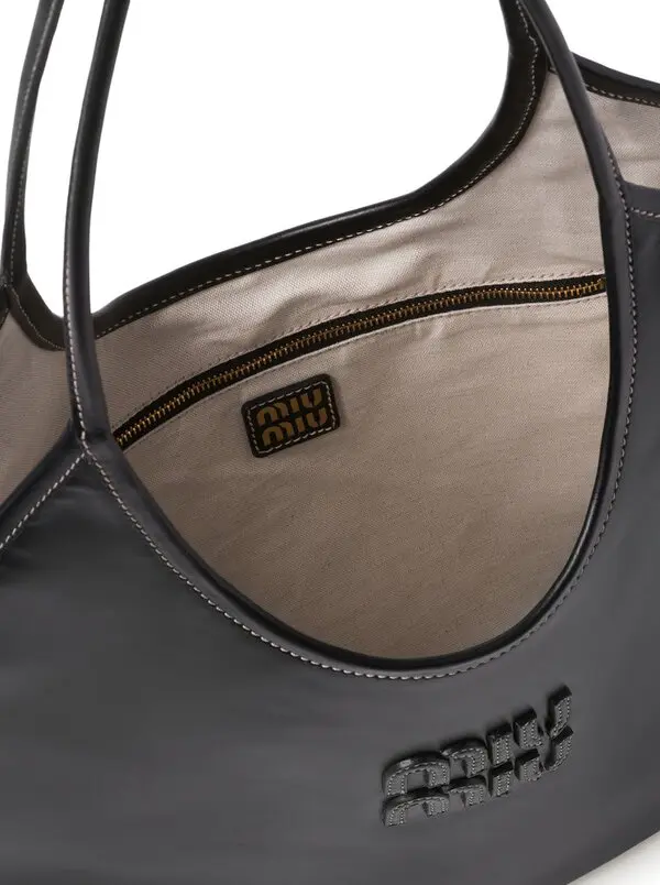 Miu Miu Calf Leather Tote Bag - Black