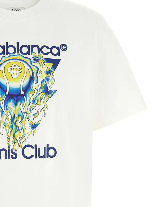 Casablanca Tennis Club Icon' T-shirt - White