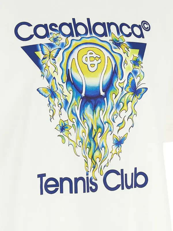 Casablanca Tennis Club Icon' T-shirt - White