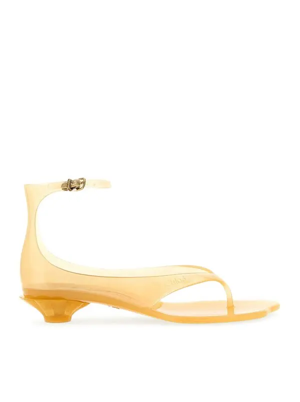 Chloé Jelly Thong Sandals With Shell Heel - Multicolor