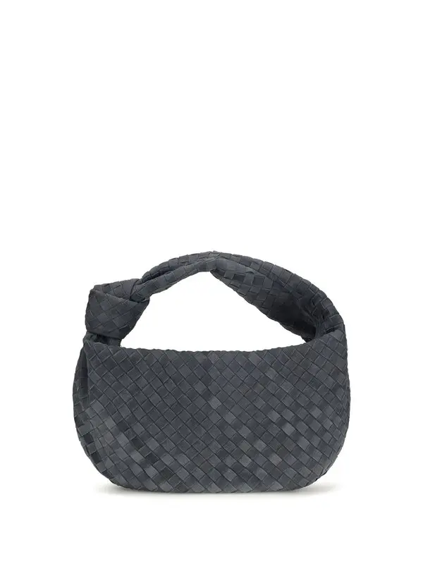 Bottega Veneta Jodie Shoulder Bag In Denim-effect Suede - Gray