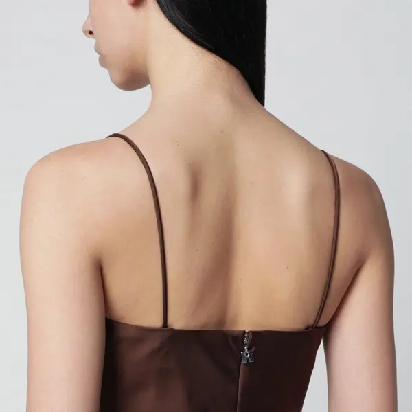 ROTATE BY BIRGER CHRISTENSEN Long Satin Slip Dress