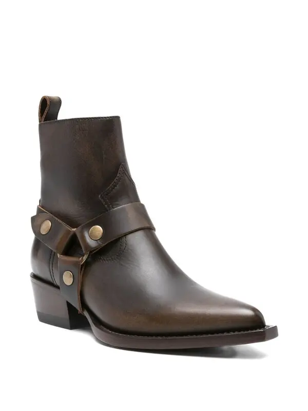 GOLDEN GOOSE Debbie Leather Ankle Boots - Multicolor
