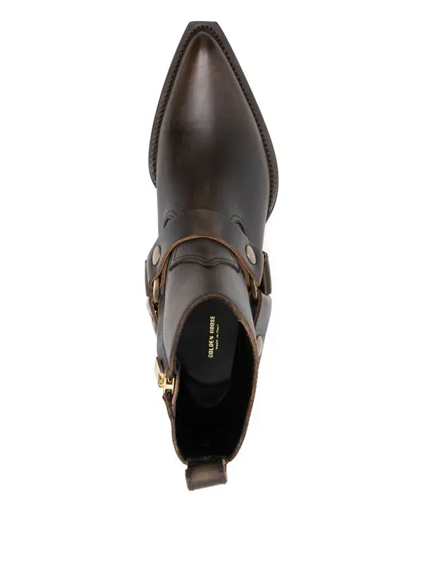 GOLDEN GOOSE Debbie Leather Ankle Boots - Multicolor