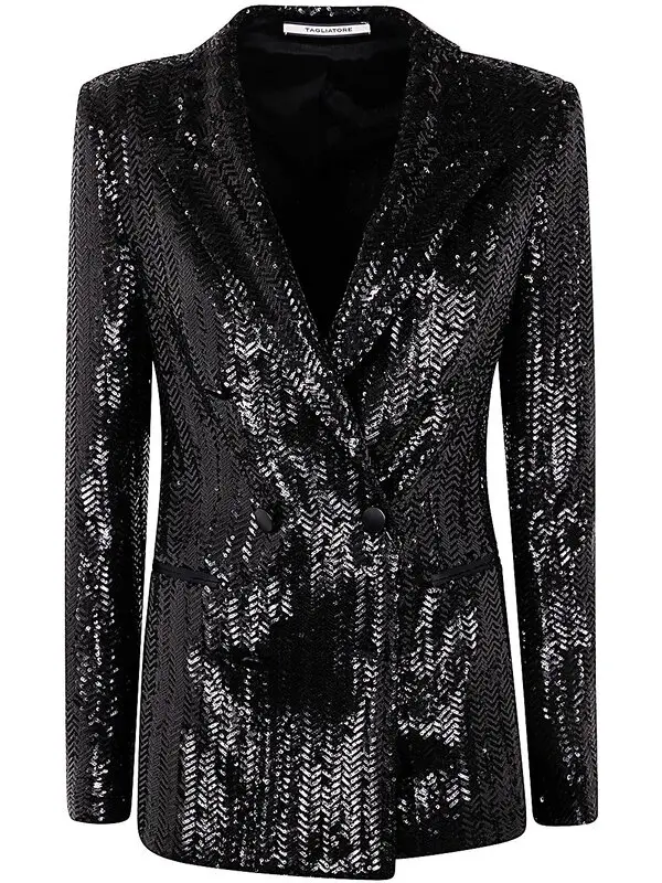 Tagliatore Sequined Double-breasted Blazer