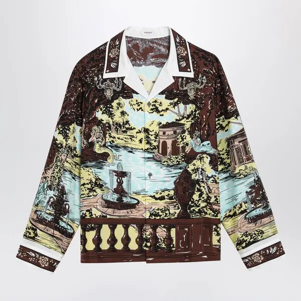 Versace Slim Printed Silk Twill Shirt - Multicolor