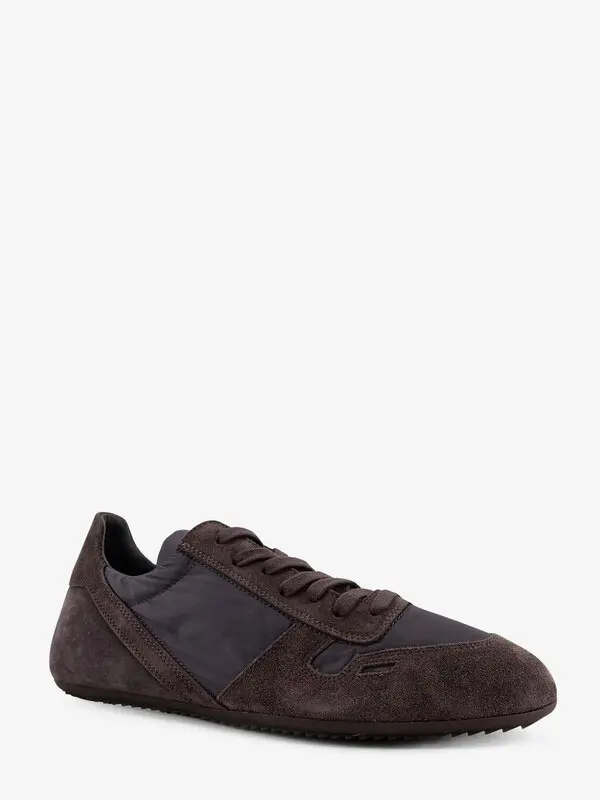 Rick Owens Minimal Nylon And Suede Sneakers - Multicolor