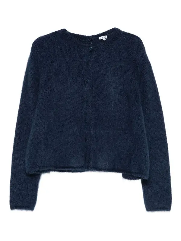 Loewe Wool Blend Cardigan With Ribbed Hem And Cuffs - Multicolor