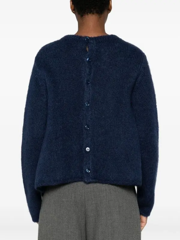 Loewe Wool Blend Cardigan With Ribbed Hem And Cuffs - Multicolor