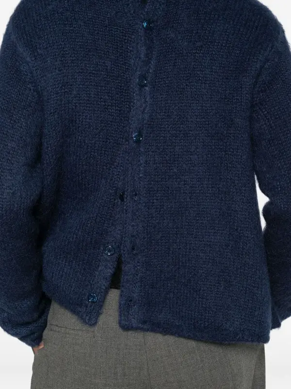 Loewe Wool Blend Cardigan With Ribbed Hem And Cuffs - Multicolor