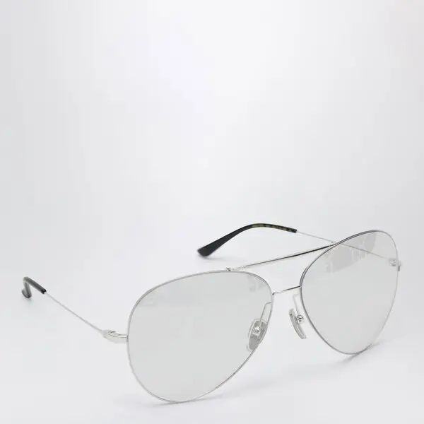 Gucci Silver Metal Aviator Sunglasses