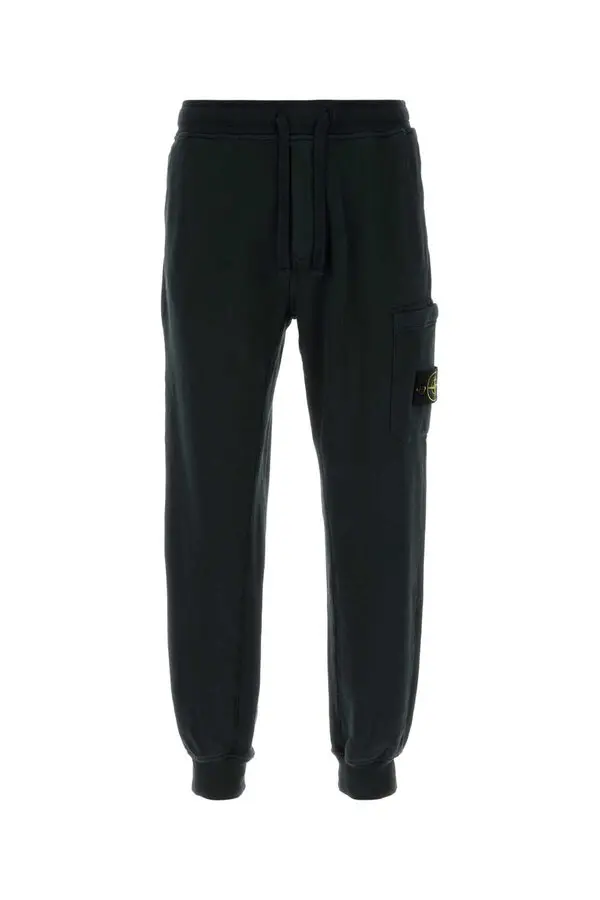 Stone Island Cotton Joggers - Black