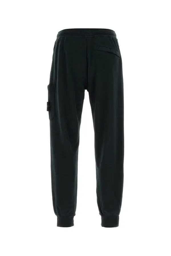 Stone Island Cotton Joggers - Black