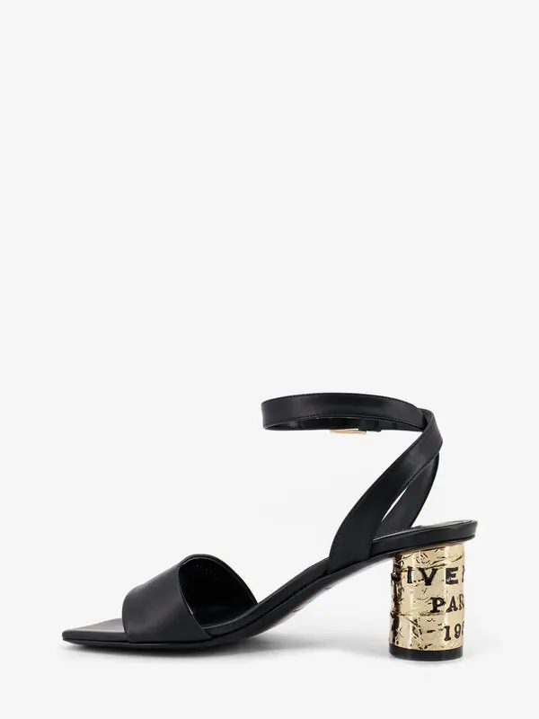 Givenchy Leather Heeled Sandals With Metal Heel