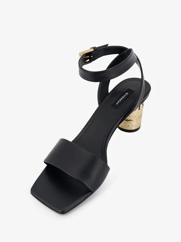 Givenchy Leather Heeled Sandals With Metal Heel