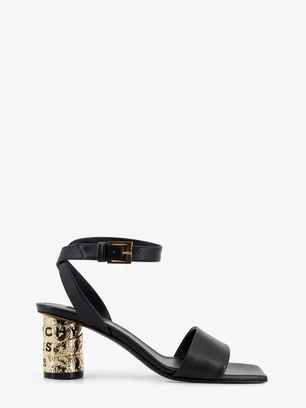 Givenchy Leather Heeled Sandals With Metal Heel - Black