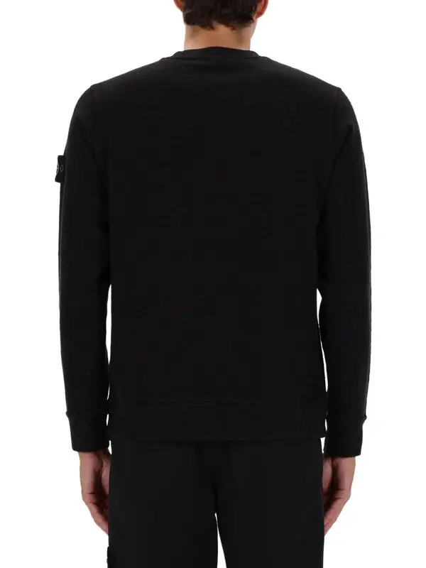 Stone Island Cotton Crewneck Sweatshirt - Black