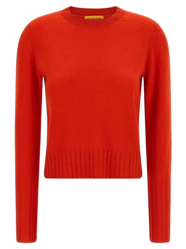 Guest In Residence Shrunken Crew Cashmere Sweater - Red