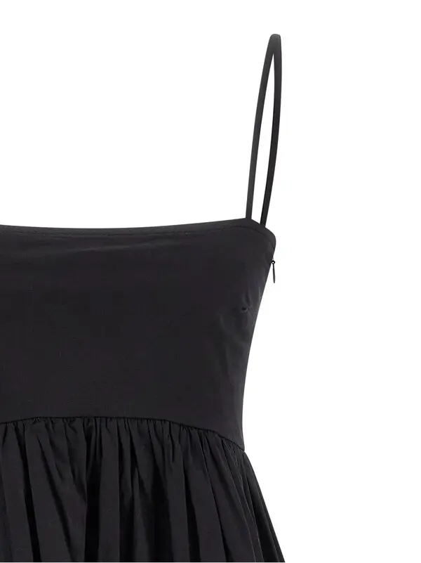 GANNI Mini Frill Dress - Black