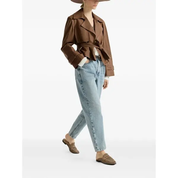 Brunello Cucinelli Light Wash Tapered Denim Jeans - Blue