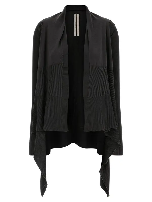 Rick Owens Medium Wrap Wool Knit Cardigan - Black