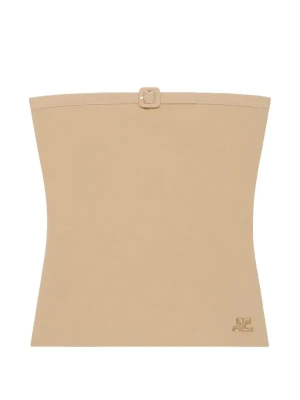 COURREGES Buckled Knit Bustier Top
