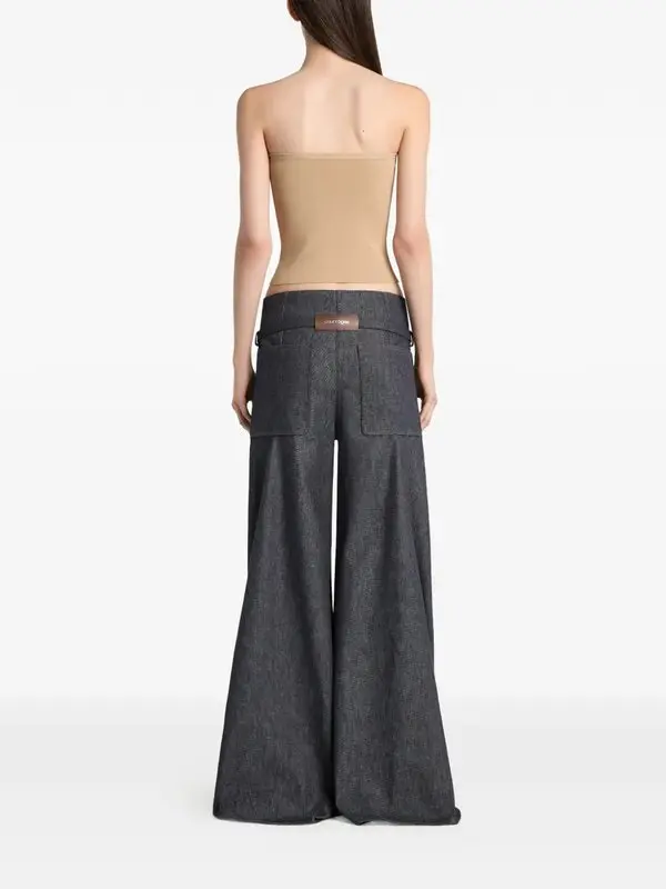 COURREGES Buckled Knit Bustier Top