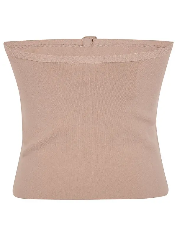 COURREGES Buckled Knit Bustier Top