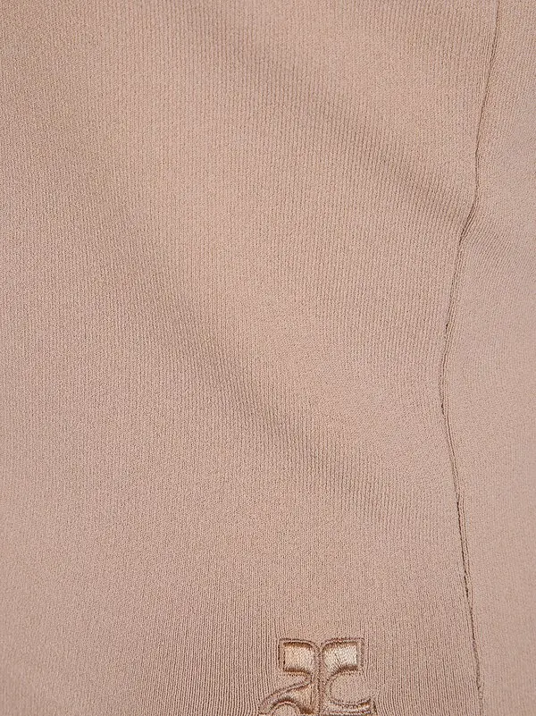 COURREGES Buckled Knit Bustier Top