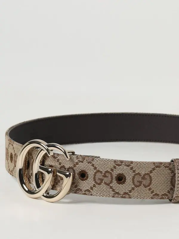 Gucci Gg Buckle Belt - Cream