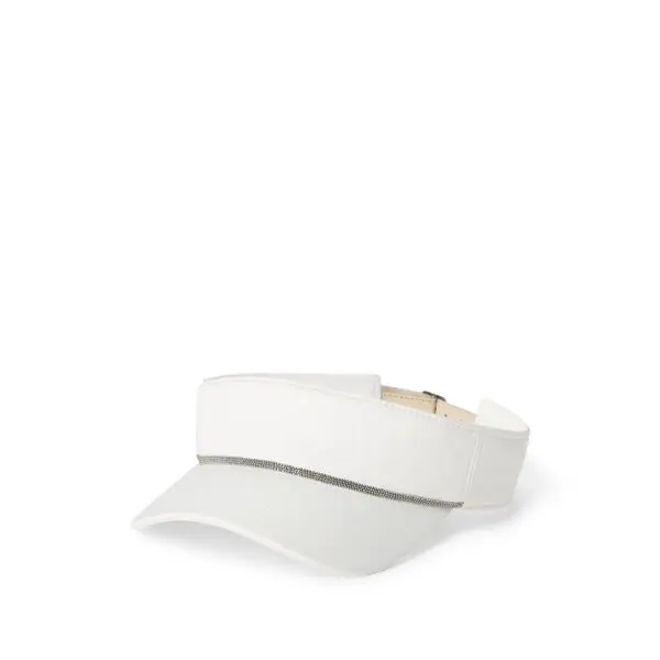 Brunello Cucinelli Visor With Curved Peak - White