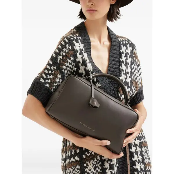 Brunello Cucinelli Leather Tote Bag - Brown