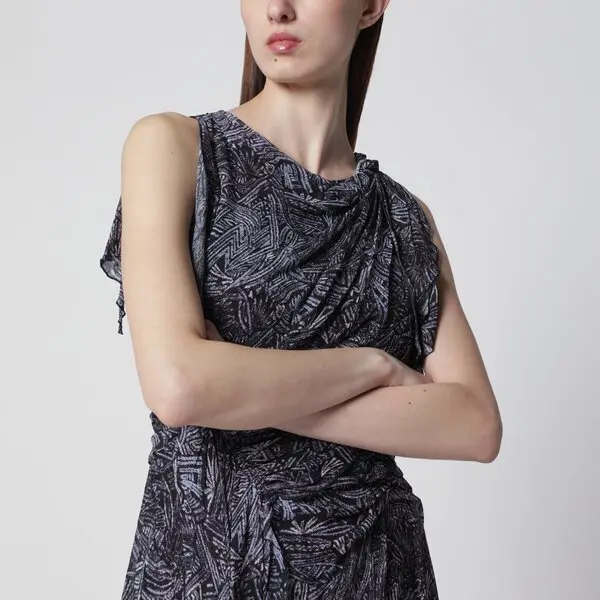 Isabel Marant Étoile Asymmetrical Silk Mini Dress - Blue