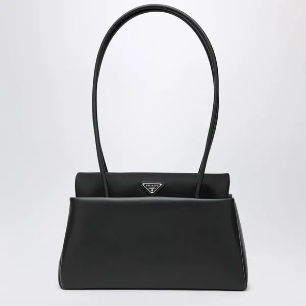 Prada Leather And Re-nylon Passage Medium Bag - Black