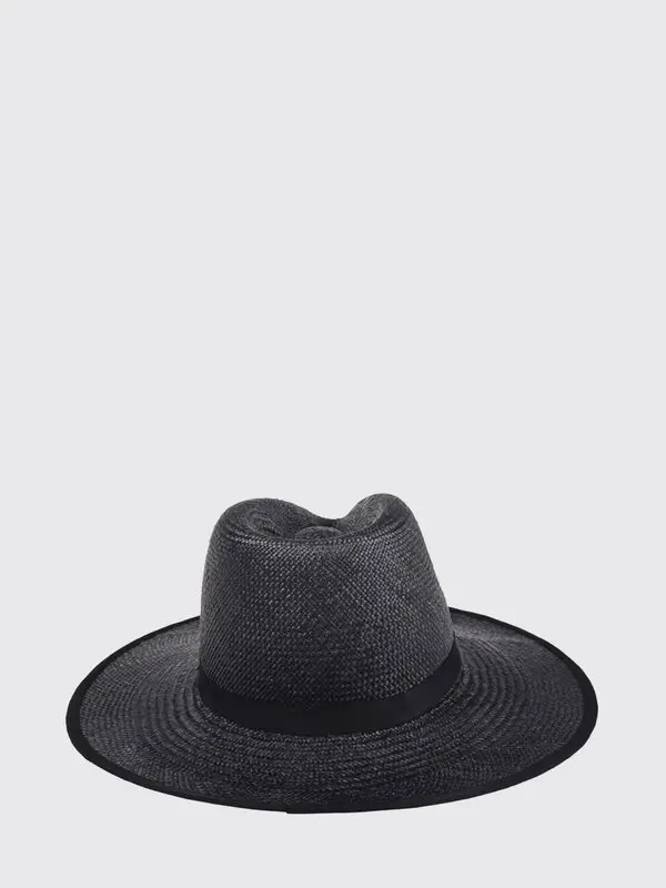 Max Mara Straw Fedora - Black