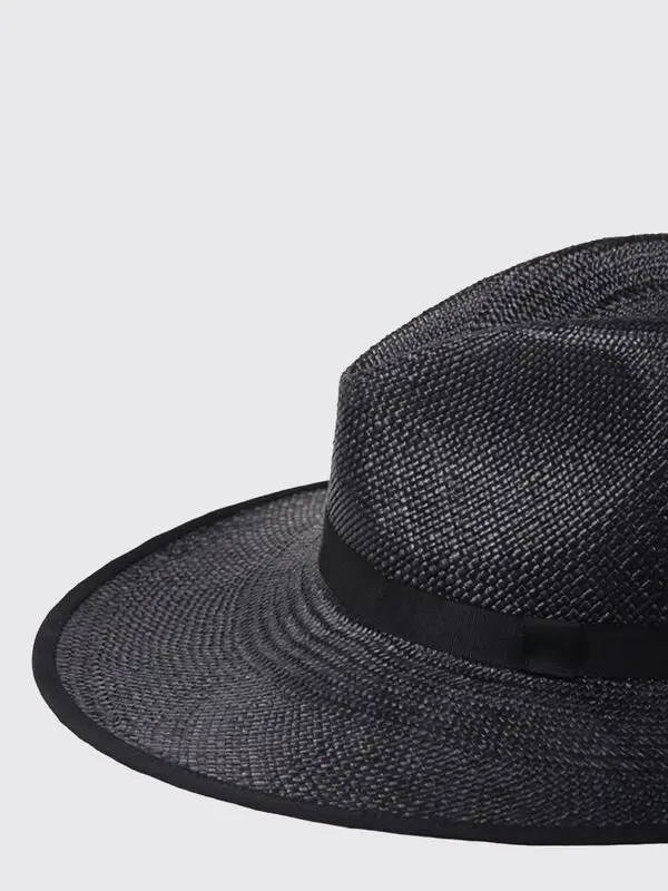 Max Mara Straw Fedora - Black